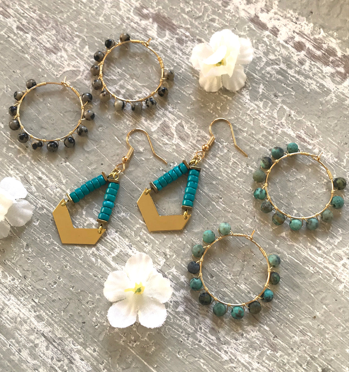 The Emily Hoop - African turquoise – XTRA by Stacey